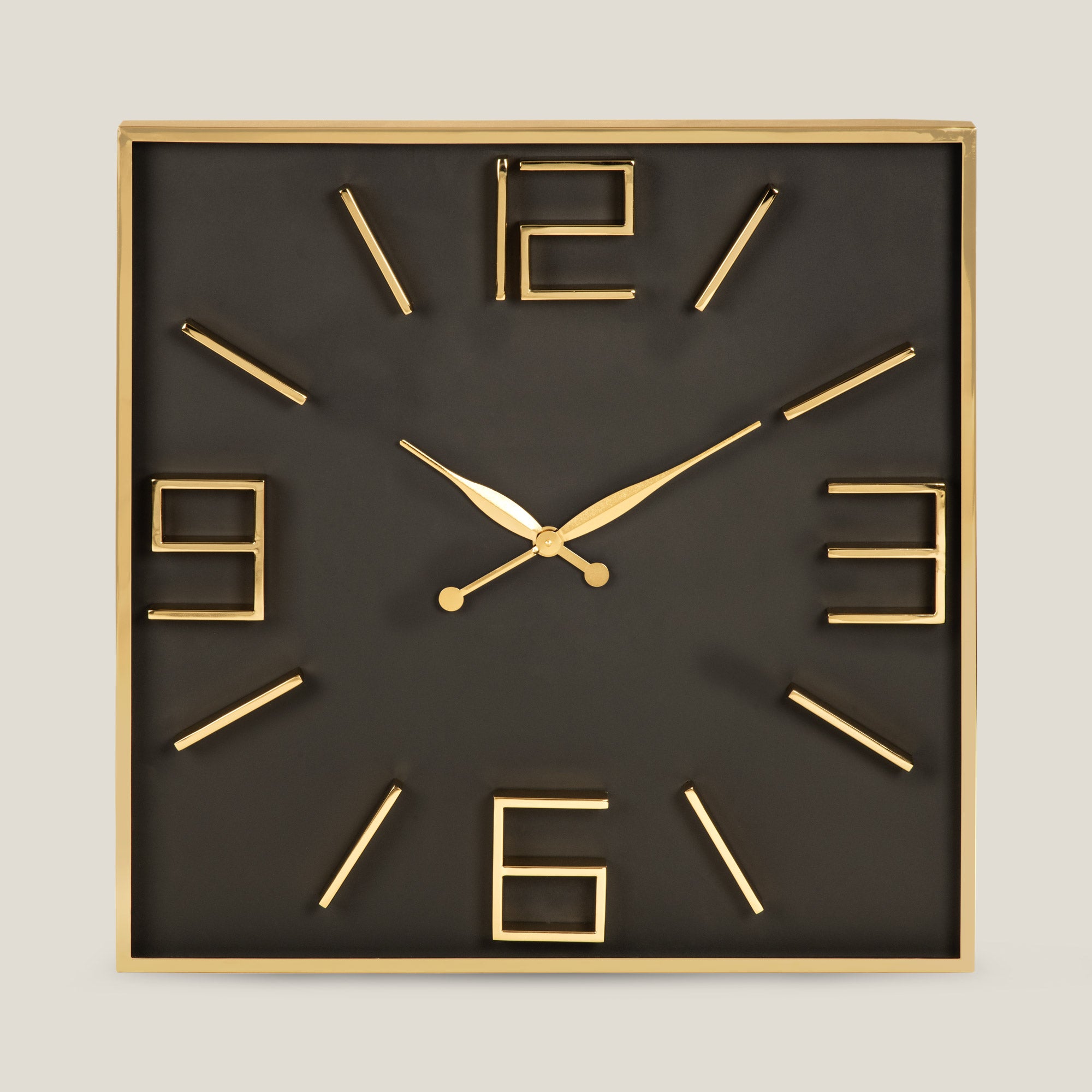 Buy Derial Black & Gold Wall Clock Online - Address Home