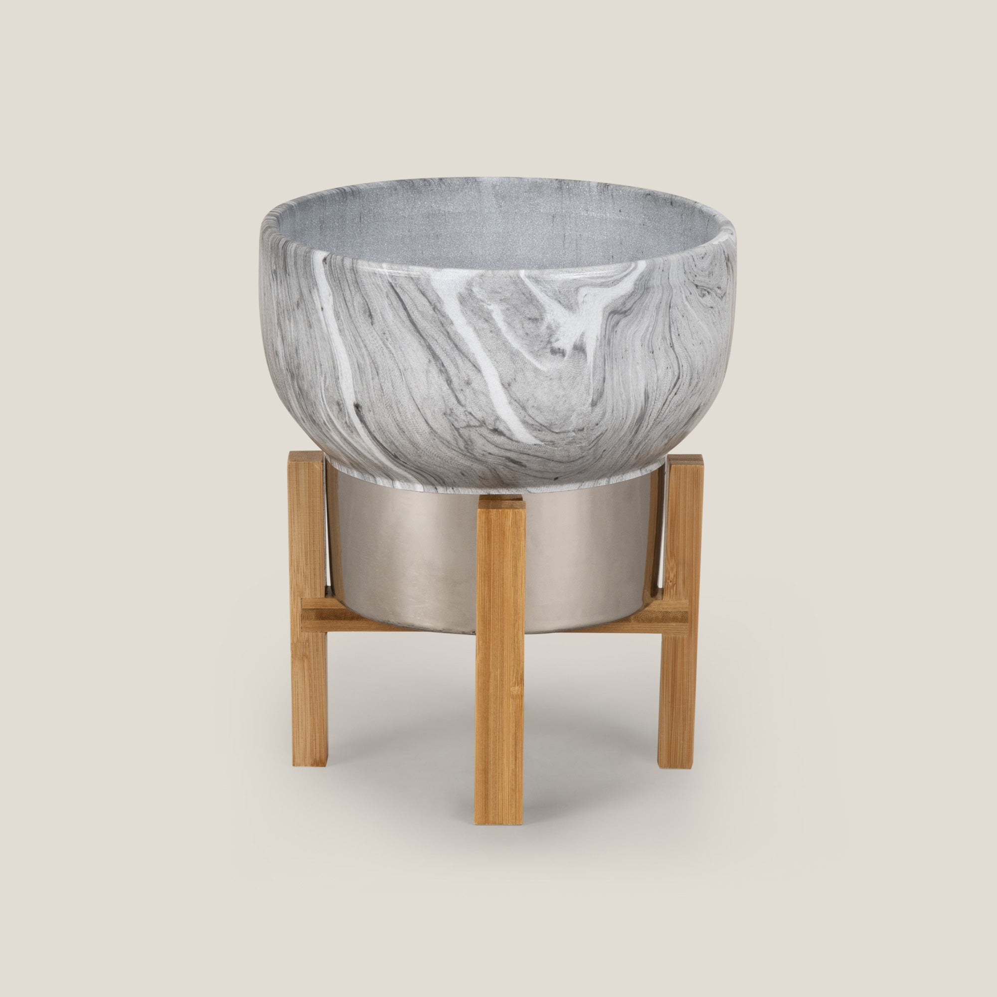 Buy Bambusa Grey Marble Planter – Address Home