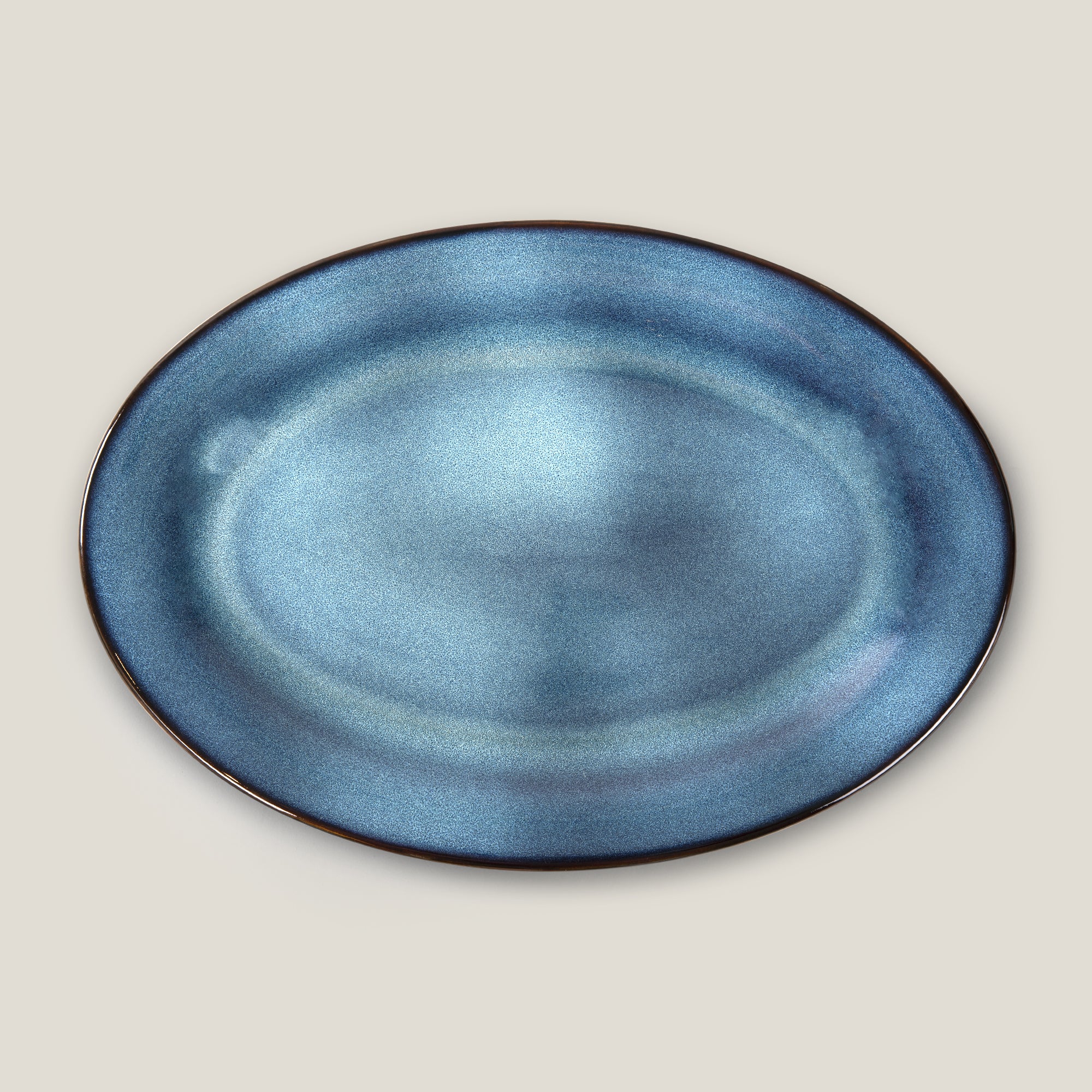 Buy Wildflower Blue Oval Rice Platter – Address Home