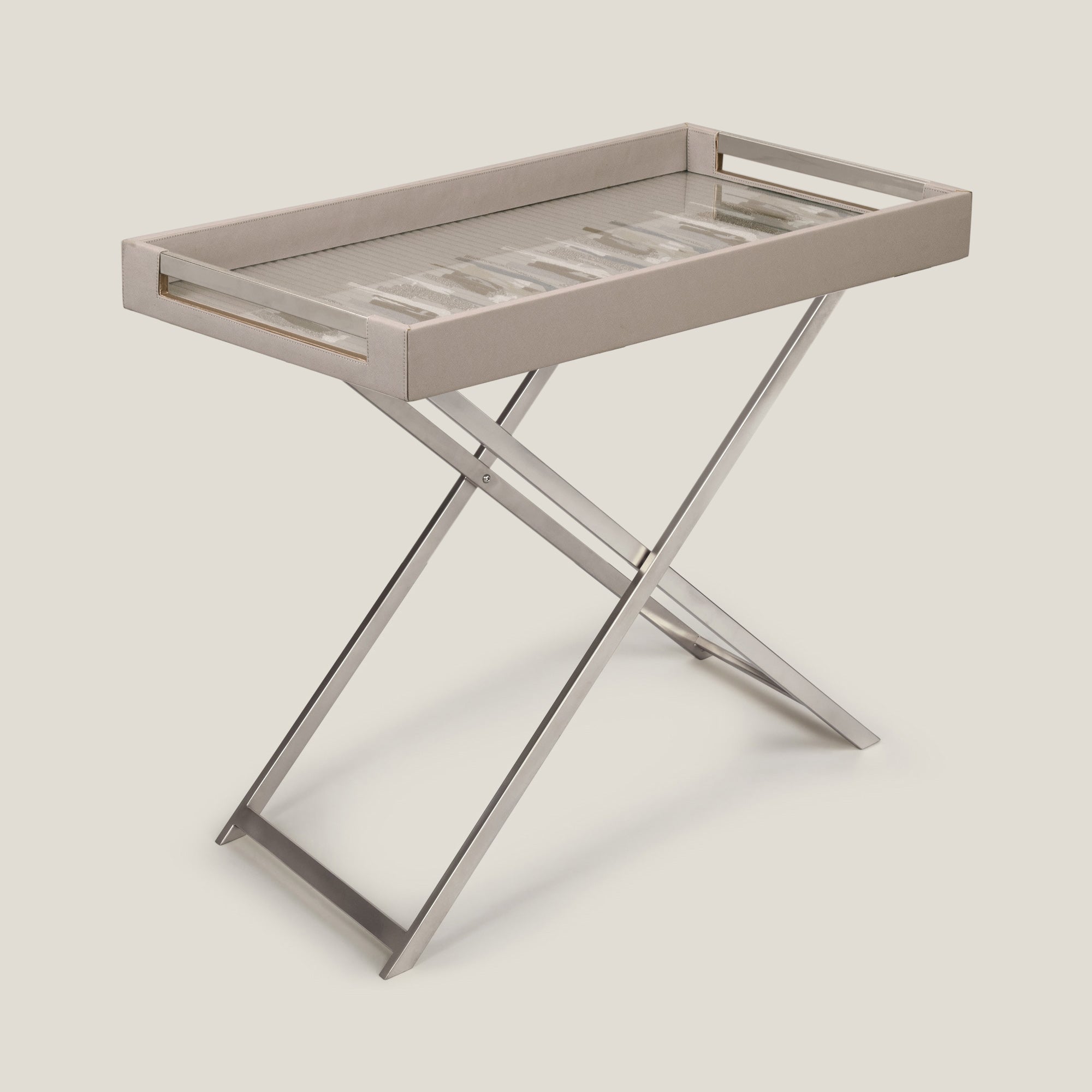 Zensar Beige Butler Tray with Stand – Address Home