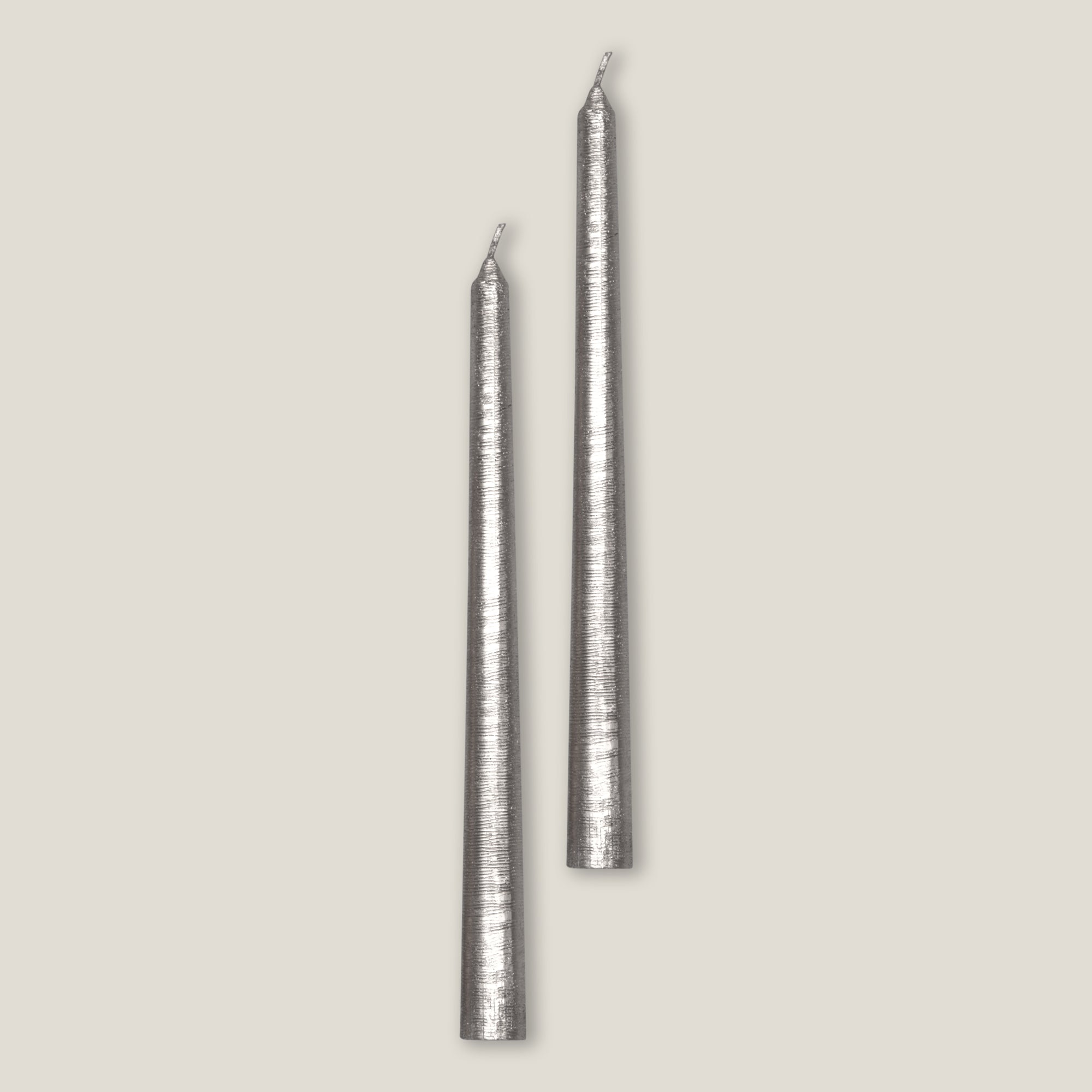 Buy Helix Silver Taper Candle Set of 2 – Address Home
