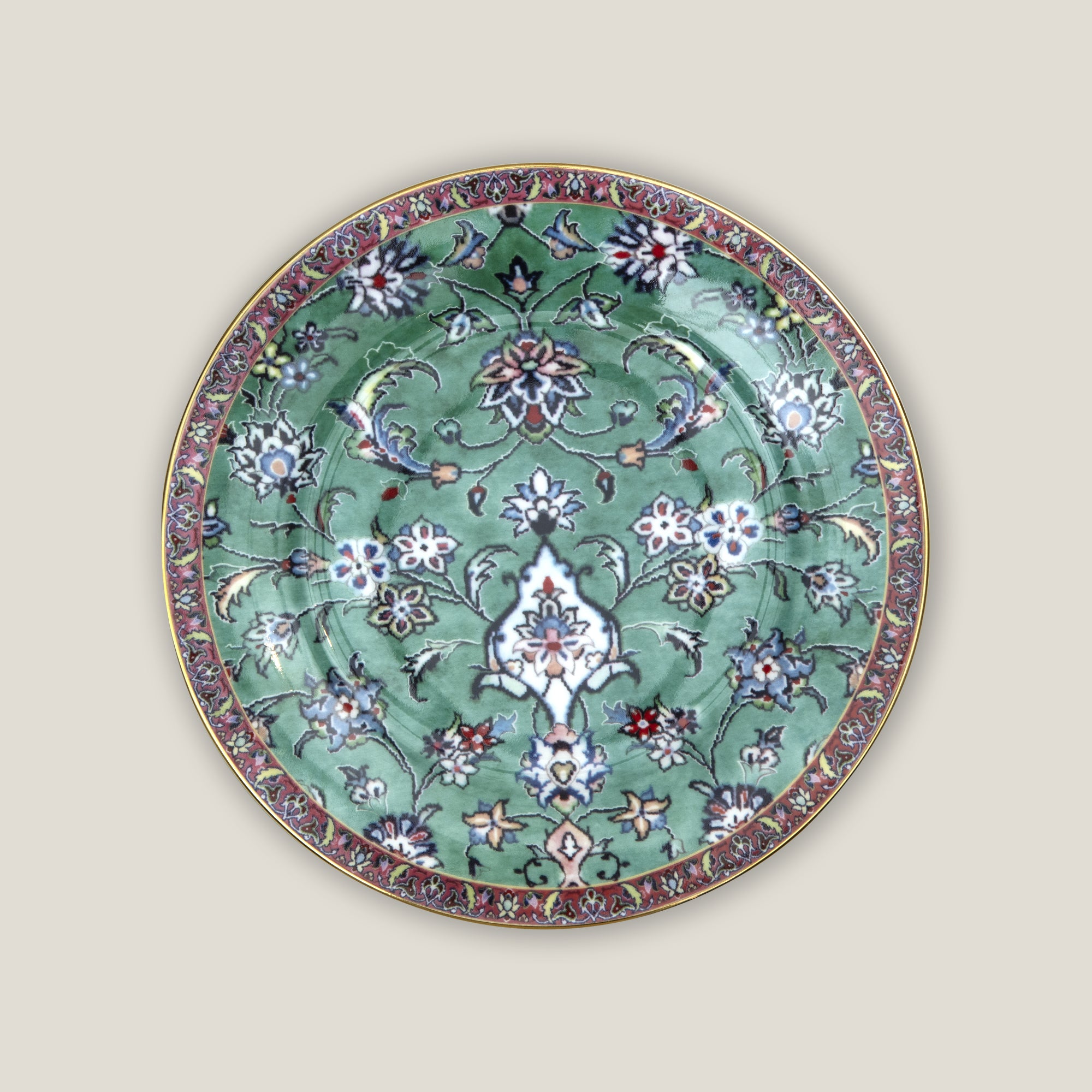Buy Tabriz Teal Quarter Plate – Address Home