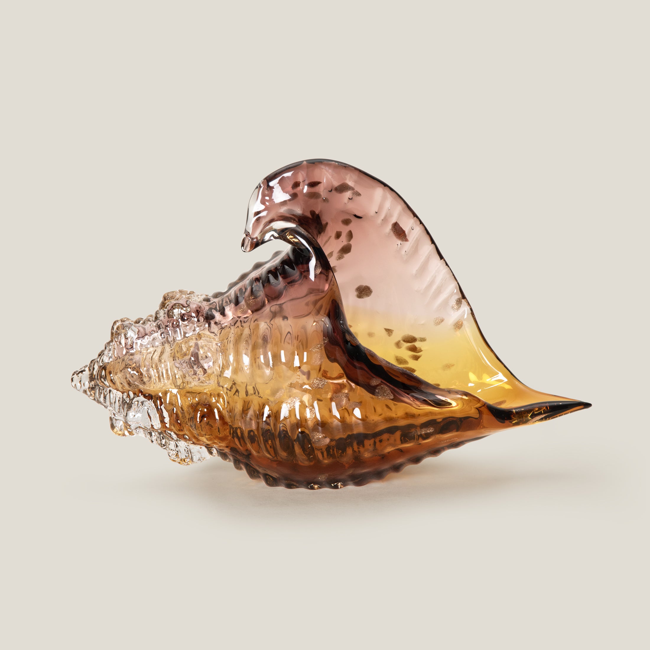 Triton Purple & Amber Glass Shell Decor Large – Address Home