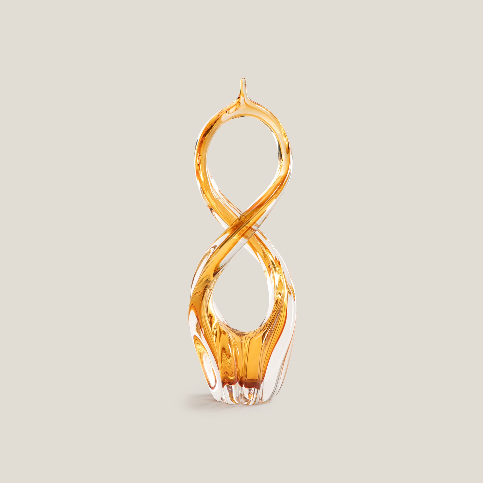 Buy Infinity Amber Glass Decor Small Online – Address Home